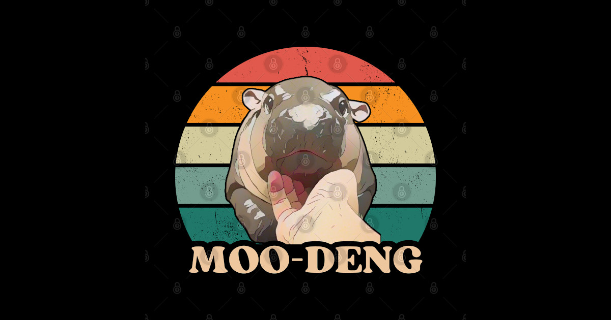 moo-deng - Moo Deng - Sticker | TeePublic