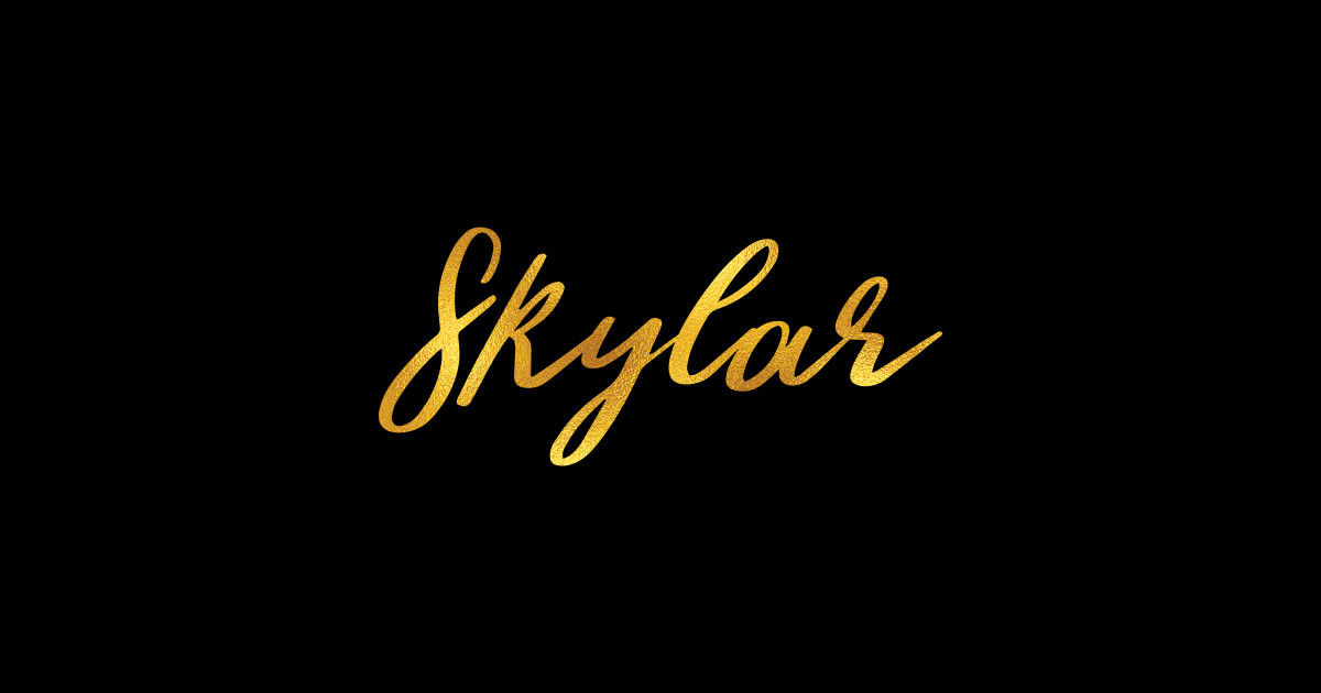 Skylar Name Hand Lettering in Faux Gold Letters - Skylar - T-Shirt ...