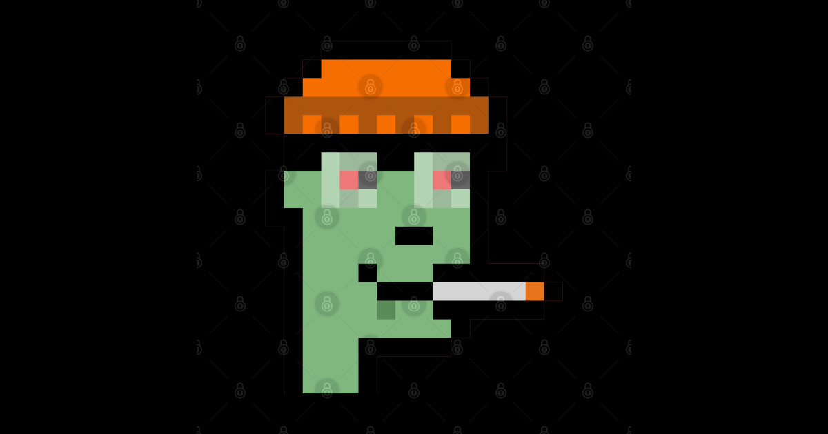 Nft Zombie CryptoPunk - Nft Art - Sticker | TeePublic