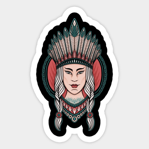 indian girl - Indian - Sticker | TeePublic