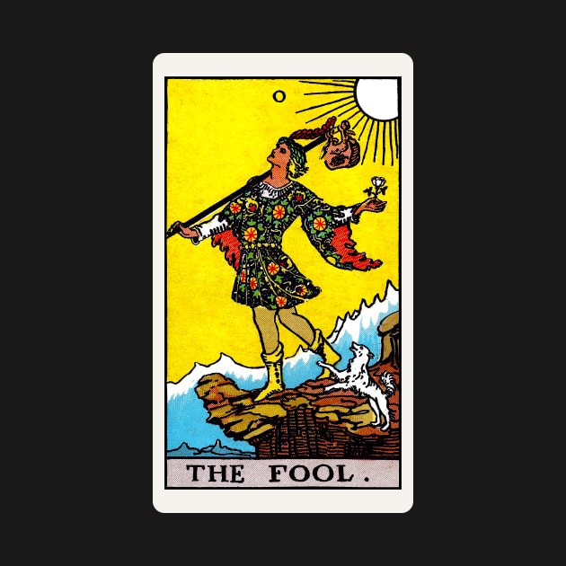Card #0 - The Fool - Rider Waite Smith Tarot - Hand Painted - T-Shirt ...