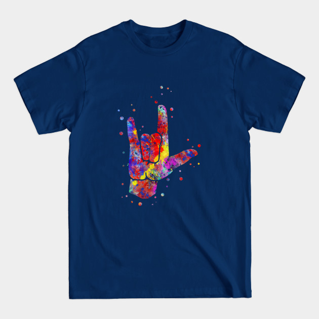 I love you ASL sign language - Sign Language - T-Shirt sold by Ann mary ...