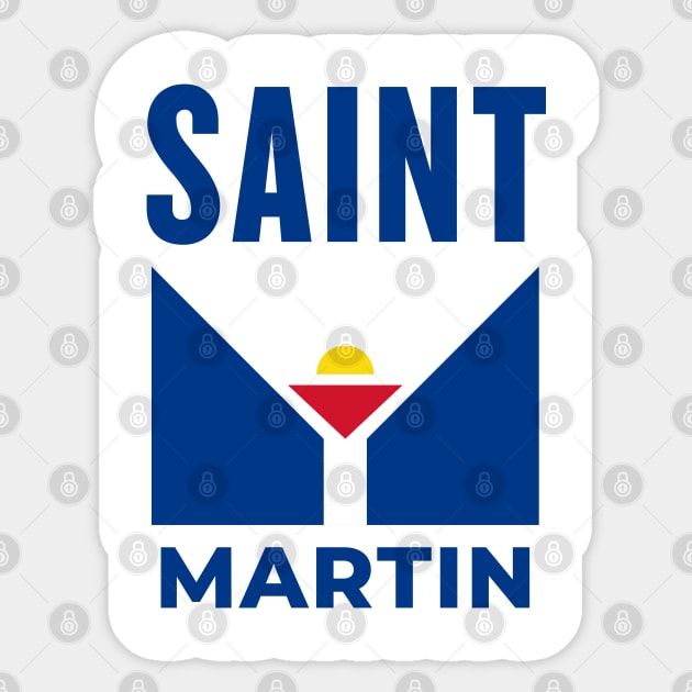 Saint Martin Flag - Saint Martin - Sticker | TeePublic