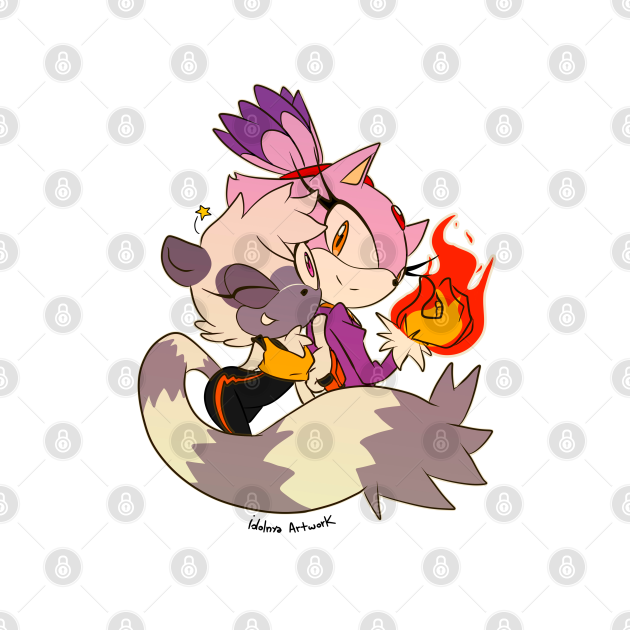 Tangle and Blaze - Blaze The Cat - T-Shirt | TeePublic