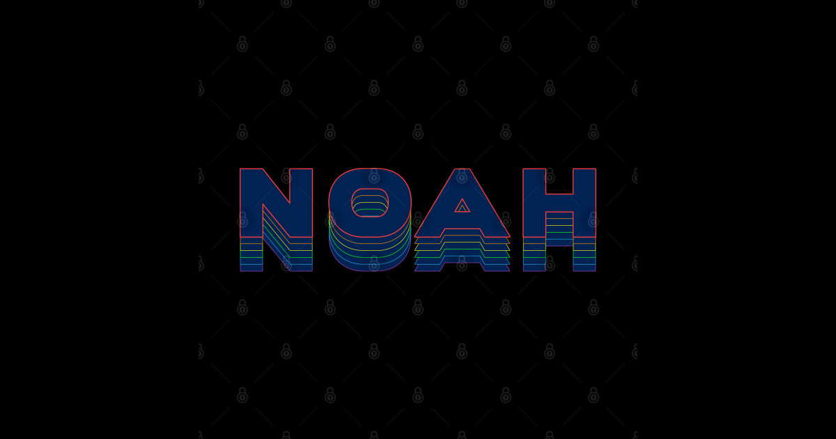 Noah Rainbow Pattern - Noah - Sticker | TeePublic