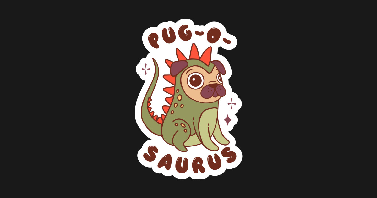 Dinosaur Pug - Pug - T-Shirt | TeePublic