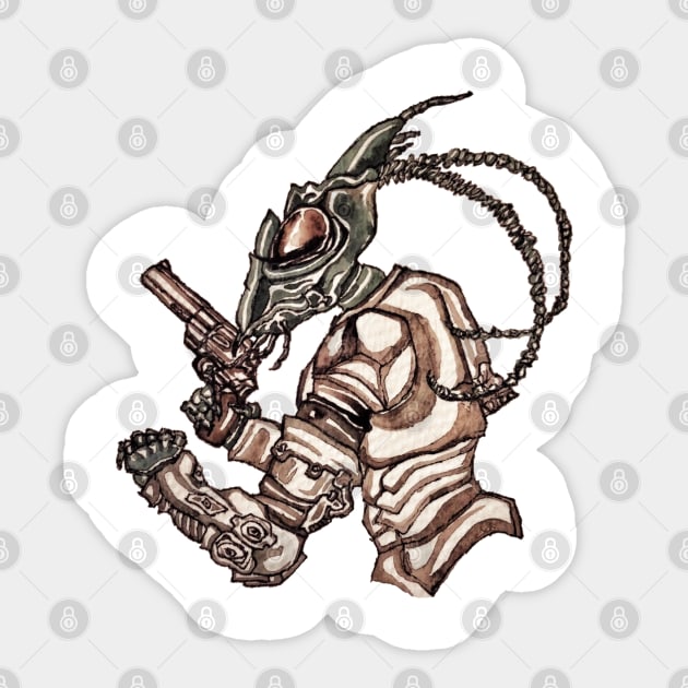 Praying Mantis Pirate - Mantis - Sticker | TeePublic