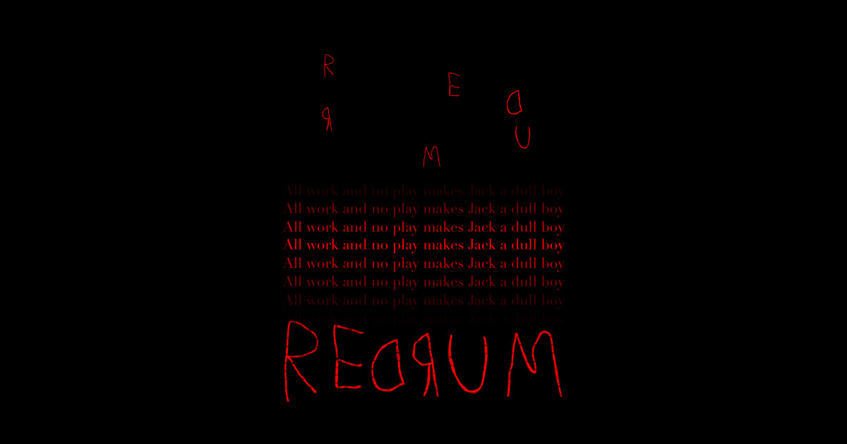 REDRUM - Stephen King - Sticker | TeePublic