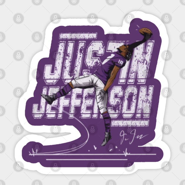 Justin Jefferson Minnesota Snag - Justin Jefferson - Sticker | TeePublic