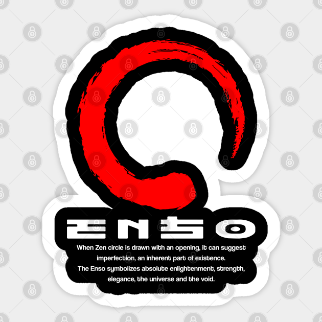 Enso meaning Japanese kanji words character symbol 178 - Enso - Sticker ...