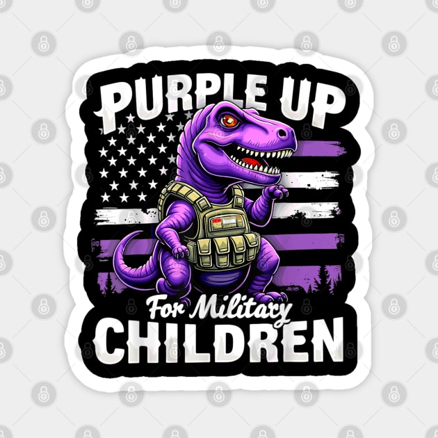 Purple Up For Military Kids Dinosaur T Rex Army - Purple Up For ...