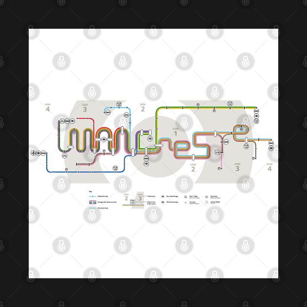 Greater Manchester Metrolink tram lines Word Map - Manchester - T-Shirt ...