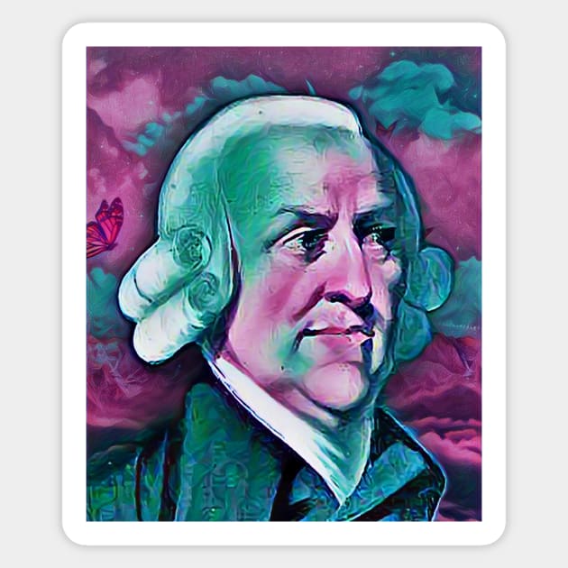 Adam Smith Portrait | Adam Smith Artwork 5 - Adam Smith - Sticker ...
