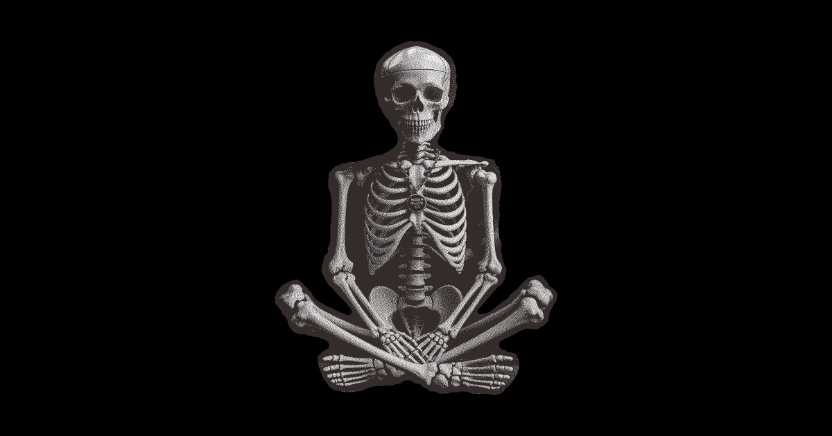 Meditating Skeleton - Spooky Halloween Design - Skeleton - Posters and ...