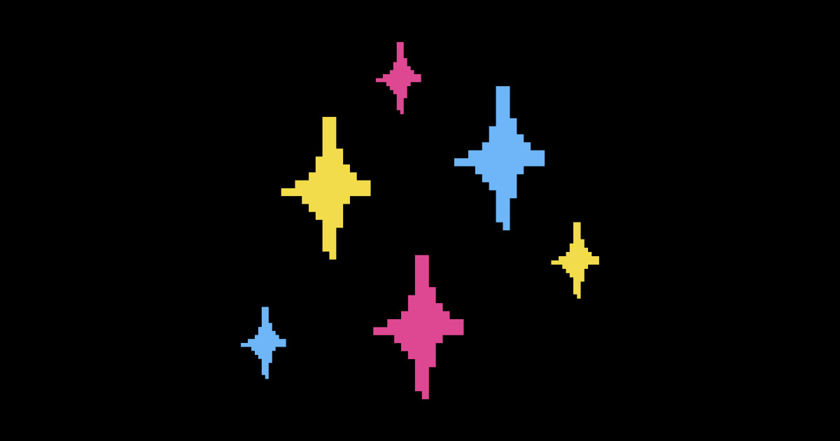 Pan Pride Sparkles Pixel Art - Aesthetic Subtle Pride - Sticker | TeePublic