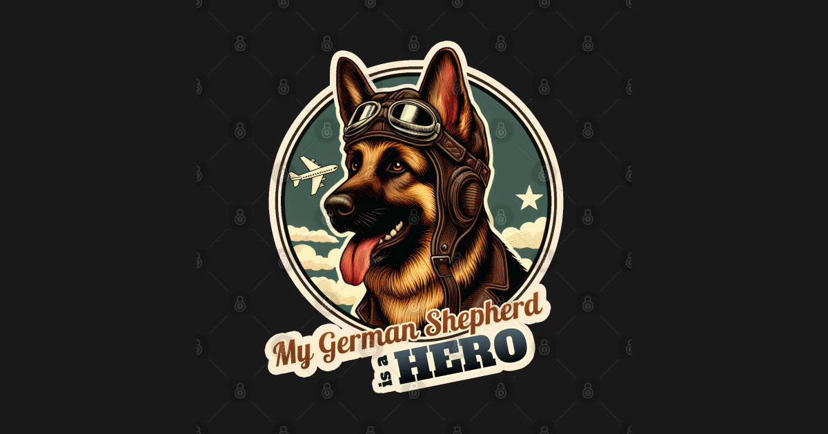 German Shepherd Pilot - German Shepherd - T-Shirt | TeePublic