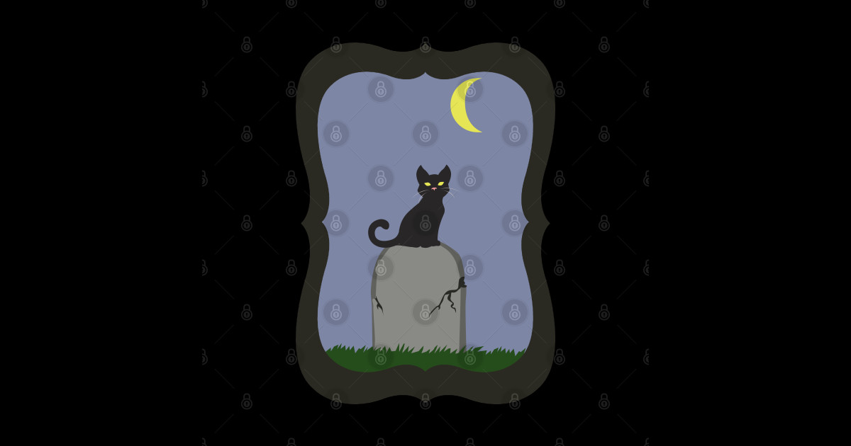 Spooky Halloween Cat - Halloween - Posters and Art Prints | TeePublic