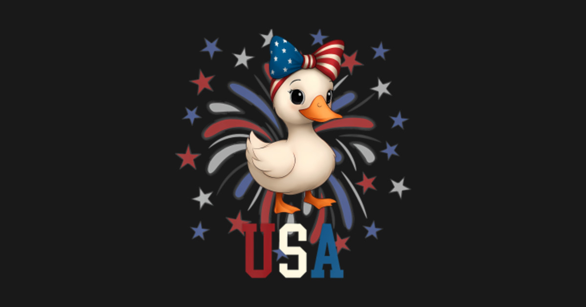 Patriotic Baby Goose Usa Fireworks 4Th Of July Design - Patriotic Baby ...
