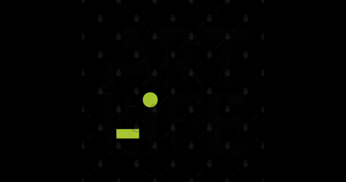 Art is Life – Minimalist Modern Logo - Art Is Life - Sticker | TeePublic