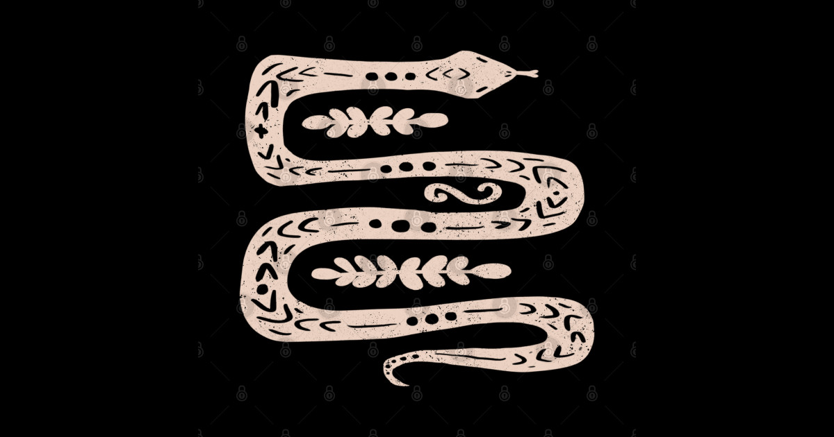 Winding Snake - Ivory - Snake - Sticker | TeePublic