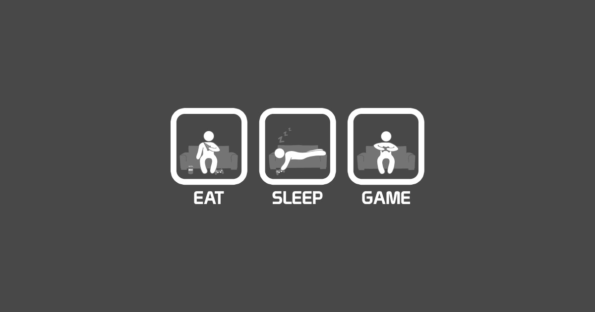 Eat, Sleep, Game (Console) - Gamer - T-Shirt | TeePublic