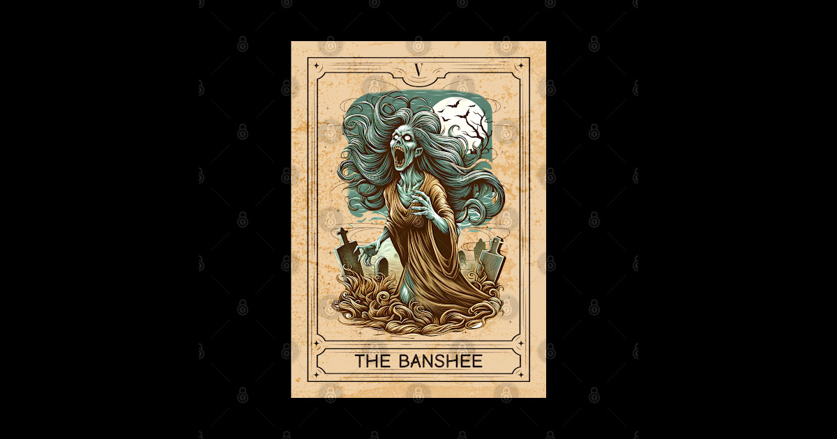 Banshee Spooky Halloween Creepy Tarot Card Mythical Creature - Banshee ...