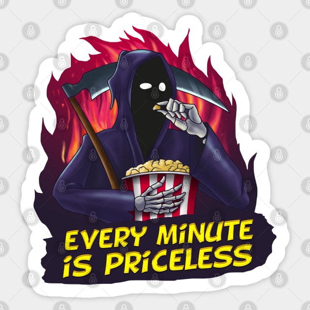 Death and popcorn - Death - Sticker | TeePublic