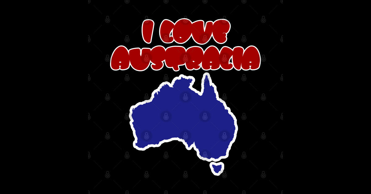 Australia Day - I Love Australia - Australia Day - Sticker | TeePublic