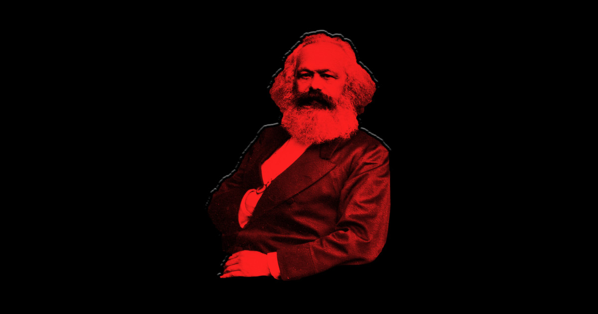 Karl Marx Portrait - Marx - Sticker | TeePublic