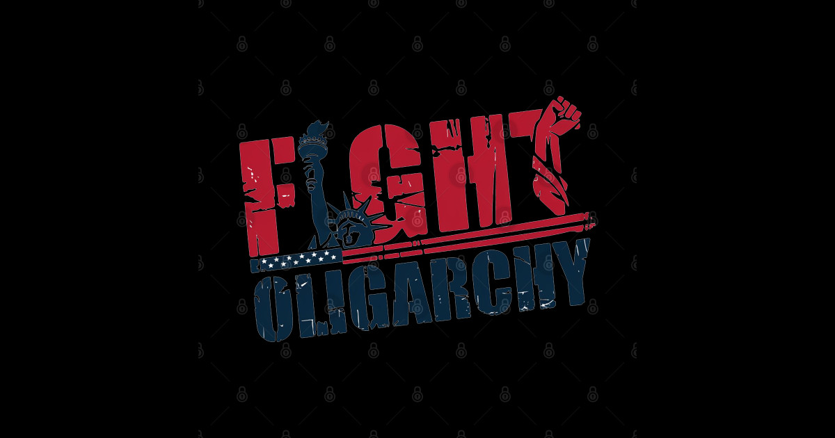 LIBERTY FIGHT OLIGARCHY - Fight Oligarchy - Sticker | TeePublic