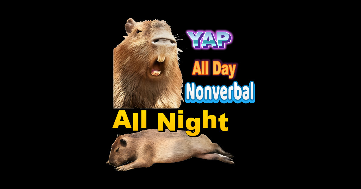 Yap All Day Nonverbal All Night Funny Meme Racoon Yapper - Yap All Day ...
