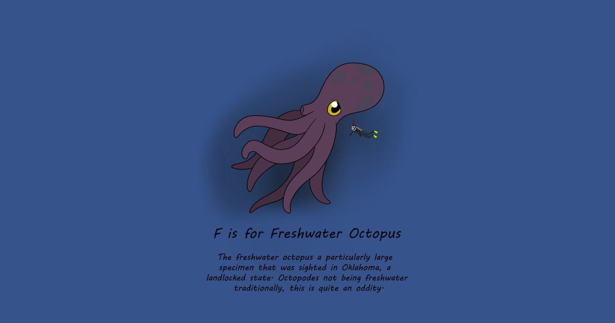 Freshwater Octopus - Cryptid - T-Shirt | TeePublic