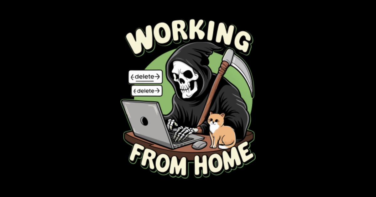 Working from Home - Working From Home - Sticker | TeePublic