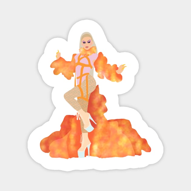 Krystal with a K Versace Drag - Krystal Versace - Magnet | TeePublic