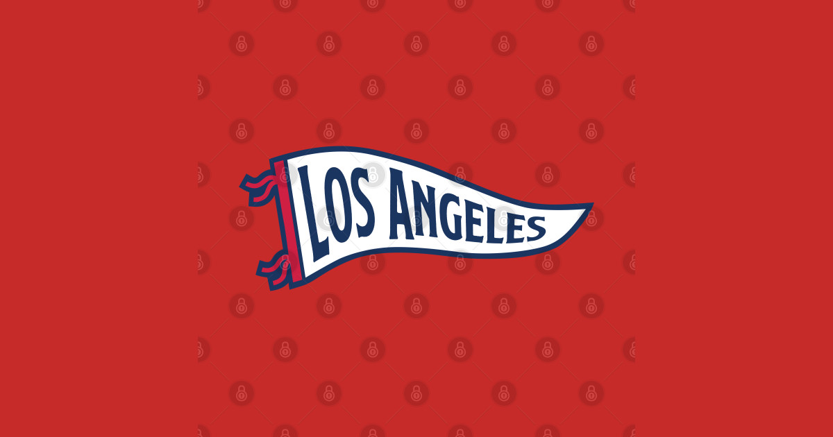 Los Angeles Pennant - Red - Los Angeles - T-Shirt | TeePublic
