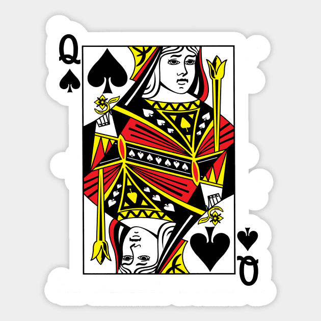 Queen of Spades - Casino - Sticker | TeePublic