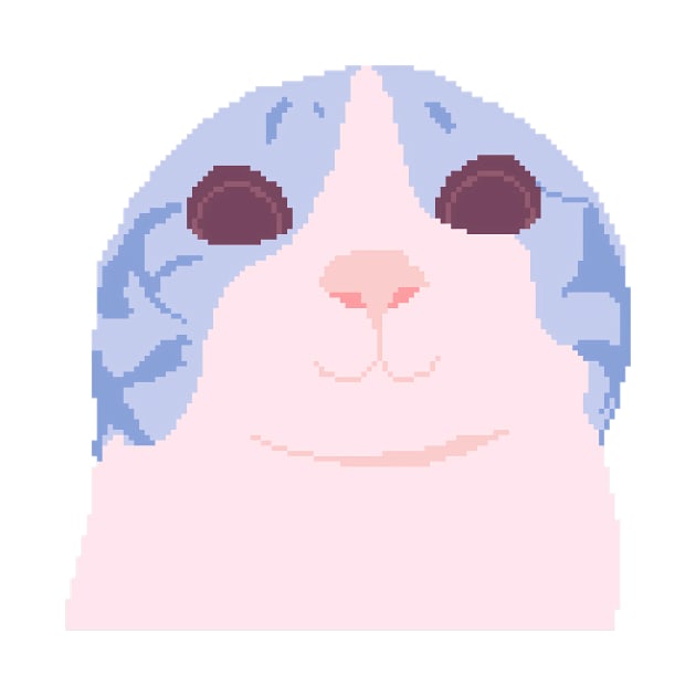Funny Cat Meme Pixel Art - Cat - Pin | TeePublic