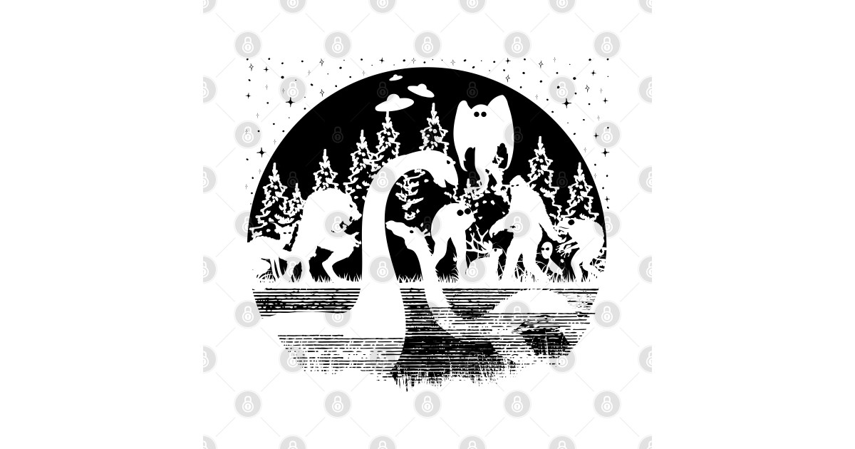 Cryptid Silhouette - Cryptozoology - T-Shirt | TeePublic