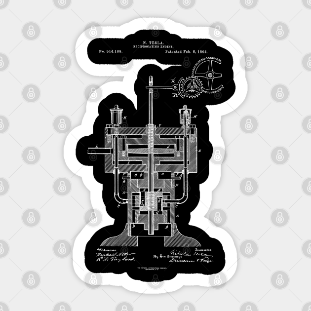 Tesla Oscillator Earthquake Machine Patent 1894 - Tesla - Sticker ...