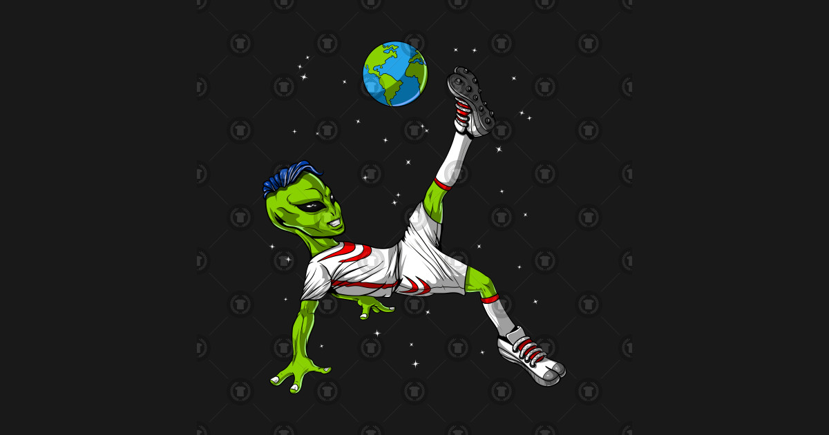 Soccer Alien - Alien Soccer - T-Shirt | TeePublic