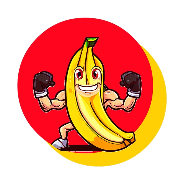 Cute muscle banana - Banana - T-Shirt | TeePublic