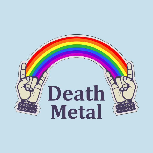 Death Metal Rainbow - Plain - Rainbow - T-Shirt | TeePublic