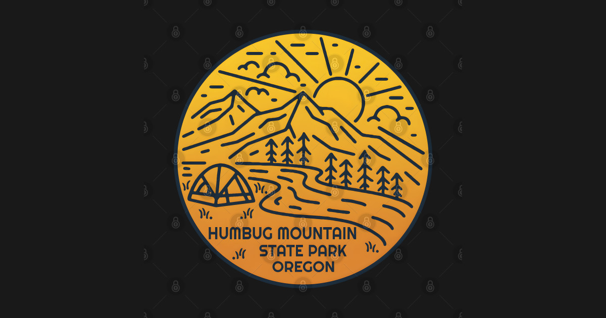 Humbug Mountain State Park Mountain Drawing - Humbug Mountain - T-Shirt ...