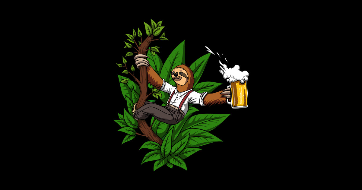 Sloth Beer Drinking Party - Sloth Beer - T-Shirt | TeePublic