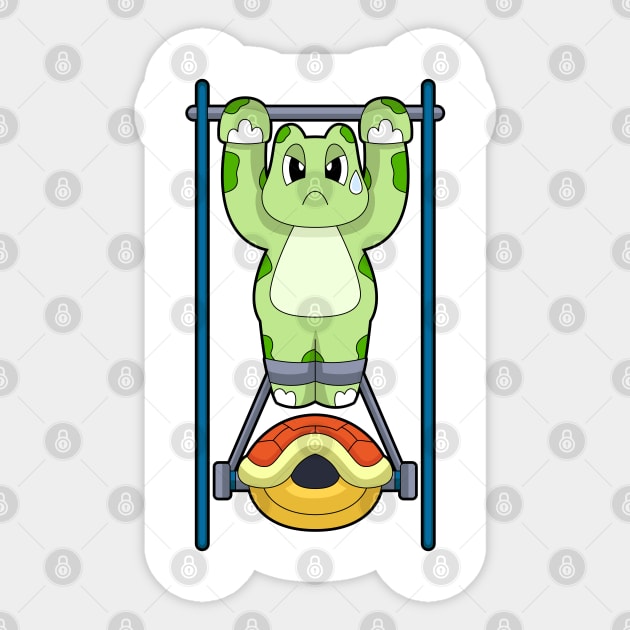 Turtle Bodybuilder Pull ups Fitness - Bodybuilding - Sticker | TeePublic