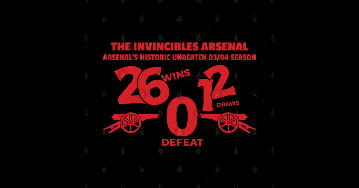 The Invincibles Arsenal - Football - Sticker | TeePublic