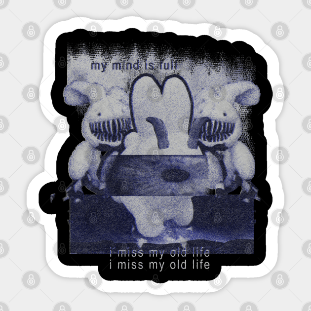 Weirdcore Aesthetic Rabbits - Weirdcore Aesthetic - Sticker | TeePublic