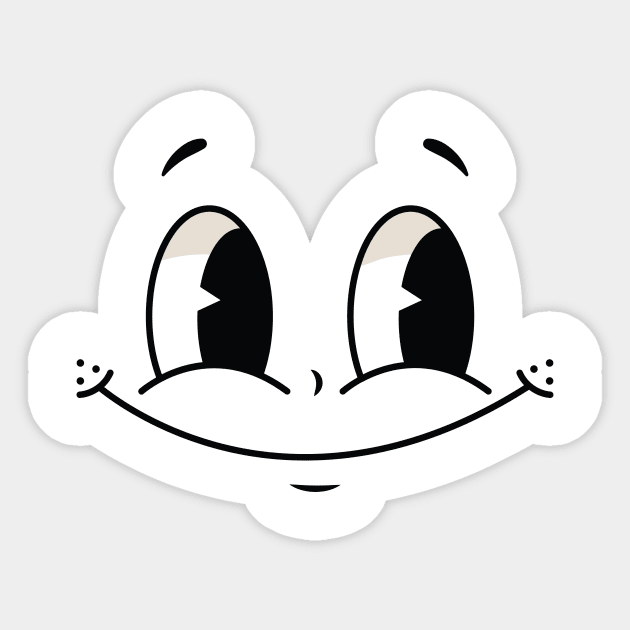 cartoon face - Cartoon Face - Sticker | TeePublic