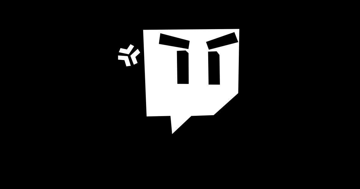 Twitch Angry (Black) - Twitch - Sticker | TeePublic