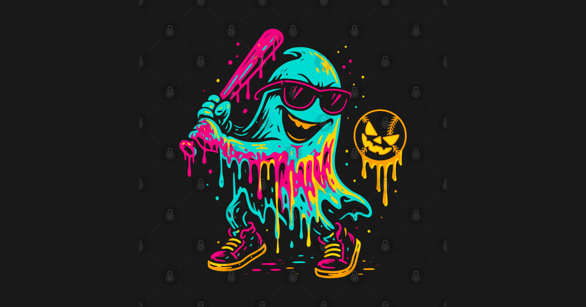 Drip Ghost Baseball Halloween Humor for Spooky Fans - Drip Ghost ...